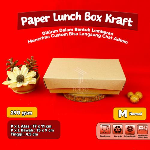 Promo PAPER LUNCH BOX M BAHAN KRAFT/LUNCH BOX PAPER M COKLAT - Kraft M ...