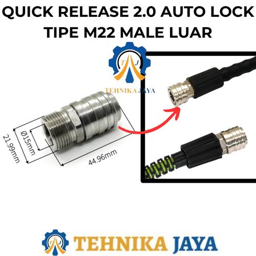 Jual Quick Release 2.0 Auto Lock M22 Konektor Steam Jet Cleaner ...