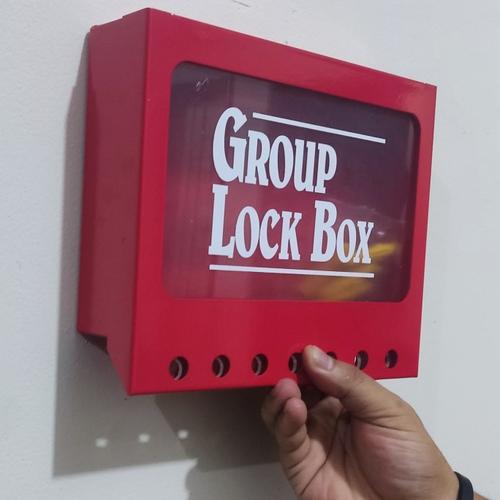 Jual Wall-Mount Group Lock Box for Lockout/Tagout, Small, 7 Height, 8 ...