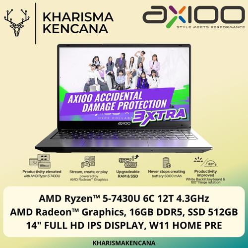 Jual AXIOO HYPE 5 AMD X5 - 2 Ryzen 5-7430U 16GB 512GB 14" FHD IPS ...