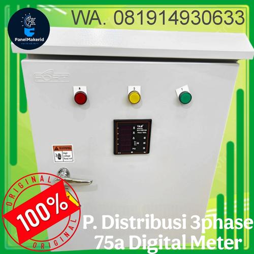 Jual panel distribusi 3phase 75a digital meter panel pembagi panel sdp ...