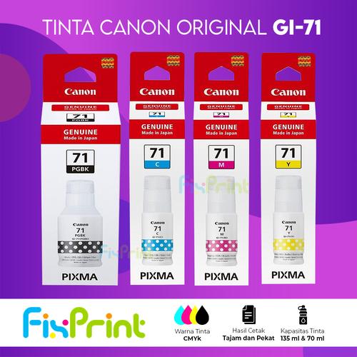 Jual SET CMYK Tinta Original Canon GI71 GI-71 Printer G1020 G2020 G3020 ...