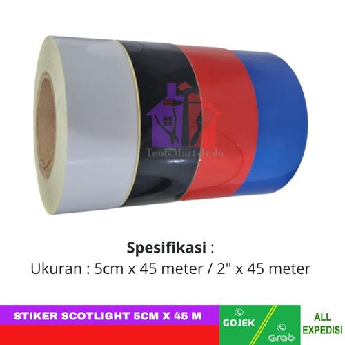 Jual stiker scotlight reflektif / stiker reflective 5 cm x 45 meter ...