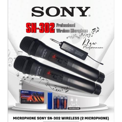 Jual SONY Microphone Wireless SN-302 Double Mic 2 Mic Tanpa Kabel ...