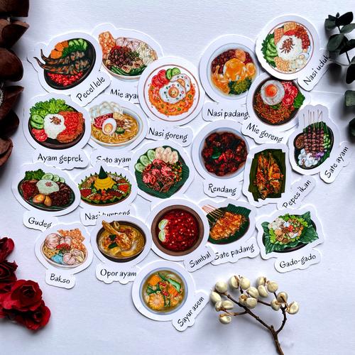 Jual stiker khas indonesia indonesian food label stikers scrapbook ...
