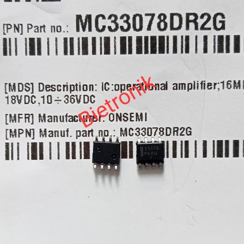 Jual MC33078 MC33078DR2G SOIC-8 Original OnSemi - Kab. Sleman - Bietronik Reborn | Tokopedia