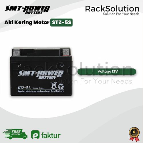 Jual SAMOTO Power Motorcycle Battery 12V 4AH Aki Motor SMT Power STZ-5S ...