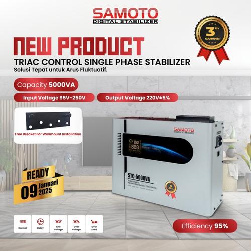 Jual Samoto Stabilizer 5000VA STC5000 Triac Control Digital Stavolt ...