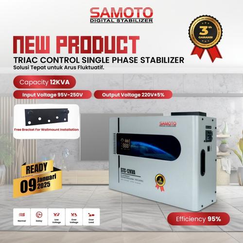 Jual Samoto Stabilizer 12000VA STC12KVA Triac Control Digital Stavolt ...
