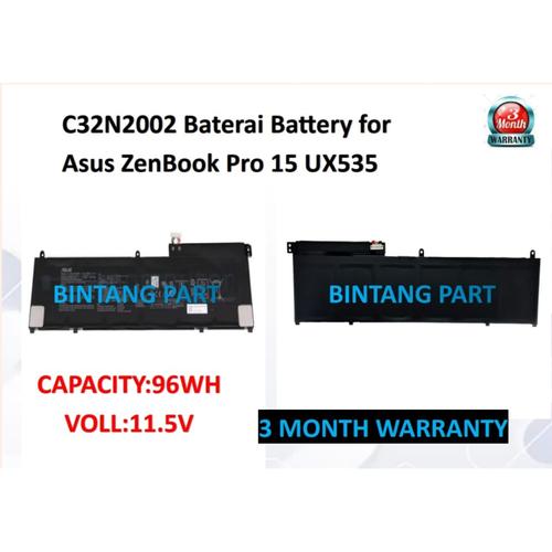 Jual C32N2002 Baterai Battery for Asus ZenBook Pro 15 UX535 - Jakarta ...