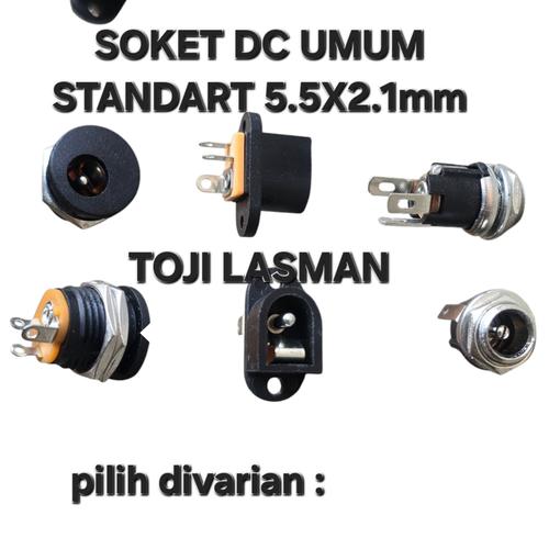 Jual ( SOKET DC TEMPEL BOK ) SOCKET ADAPTOR PSU BAUT MUR UMUM STANDART ...
