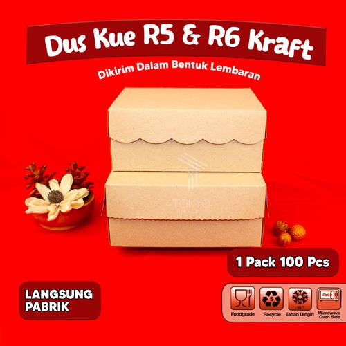 Jual Dus Snack Kraft R5 & R6 Dus Kue Renda 275gsm (Per Pack) - Box ...