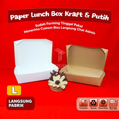 Promo Paper Lunch Box Ukuran L BESAR - Kotak Makan Kertas - Tempat ...