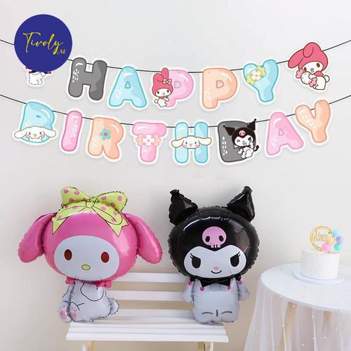 Jual Bunting Flag HBD SANRIO Kuromi Melodi Cinnamoroll Melodi | Banner ...