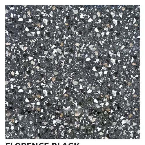 Jual Keramik 50x50 Kilap ASIA TILE Florence Black / White Motif Teraso ...