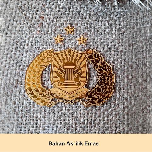 Jual Logo/Lambang Instansi Akrilik Gold Grafir - 10x10 cm - Kab ...