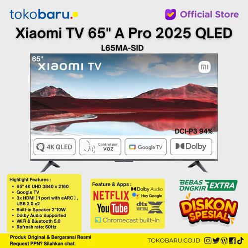 Promo Xiaomi TV 65" A Pro Series Google TV 65 "4K Smart TV 65 dolby ...