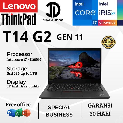 Promo Laptop Lenovo ThinkPad T14 G2 Core i7 Gen 11 - RAM 40GB - SSD 1TB ...