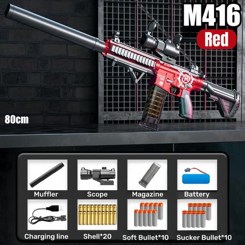 Jual senjata lempar peluru lunak m416 otomatis mainan senapan m416 ...