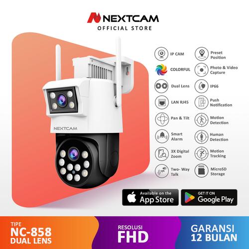 Promo Nextcam Kamera cctv Wireless Wifi Outdoor Dual Lens Colorful LAN ...