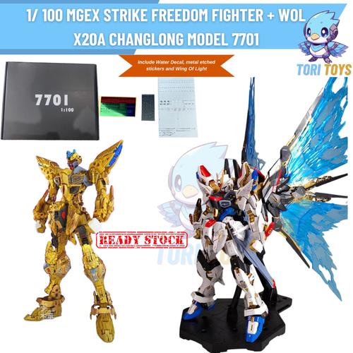 Jual MGEX 1/100 Strike Freedom Fighter + Wing Of Light X20A Changlong ...