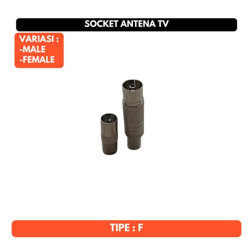 Jual Soket Anten Antena TV konektor Type Tipe F Kosong Socket Male ...
