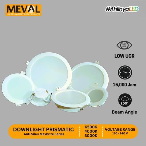 Promo MEVAL Lampu LED Downlight Prismatic - Anti Silau Maxbrite Series ...