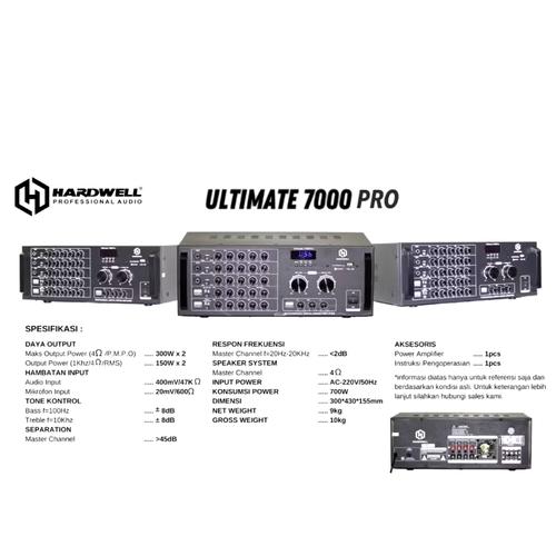 Jual Power Amplifier Karaoke Bluetooth HARDWELL Ultimate 7000 Pro ...