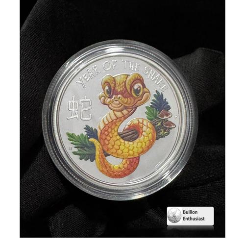 Jual Koin Perak 1/2 oz Tuvalu Baby Snake 2025 Silver Coloured Proof ...