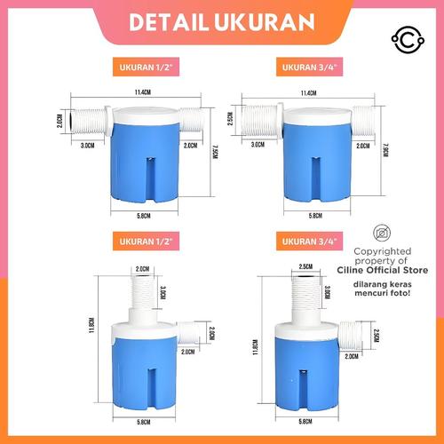 Jual Kran Otomatis Bak Mandi 1/2 Sensor Keran Tandon Air Pelampung ...