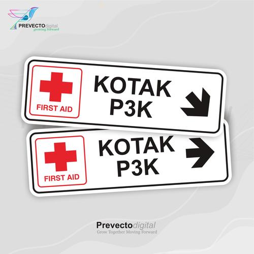 Jual Sticker Safety K3 Rambu Lokasi Kotak P3K Warna Putih - WL-1, 22x7 ...