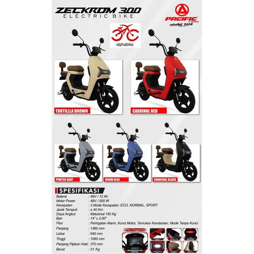 Jual SEPEDA LISTRIK PACIFIC ZECKROM 300 E-BIKE EBIKE - CHARCOAL BLACK - Kab. Karawang ...