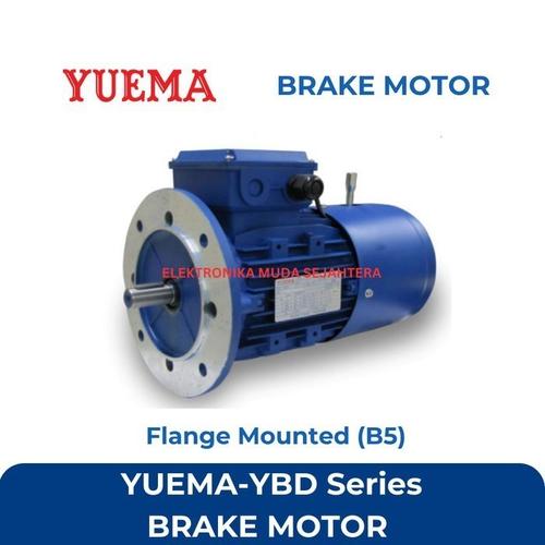 Jual Brake Motor YUEMA YBD 1.5kW 2HP 220V/380V 3 PHASE B5 Flange - 4 POLE 1500 RPM - Jakarta ...