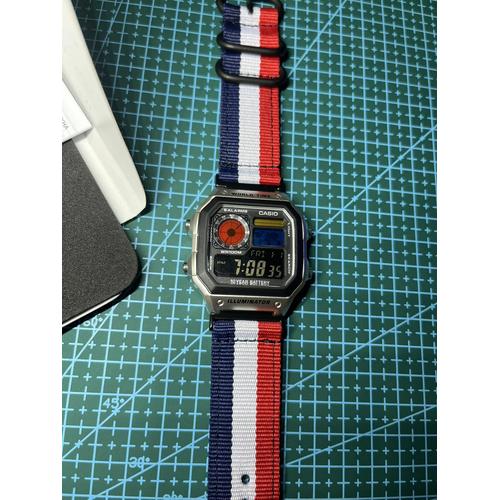 Jual Modified jam tangan pria Casio AE-1200, colorful polarised LCD ...