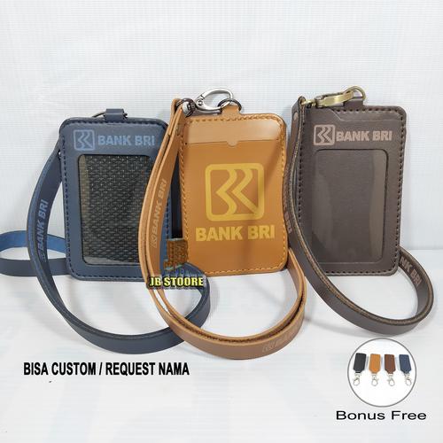 Jual Tempat Id Card BRI Kulit / Id Card Holder Bri Gantung / name tag ...