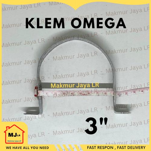 Jual Klem Pipa Omega 3" 3 inch Plat Seng Besi 3 dem dim in Omega Pipe ...
