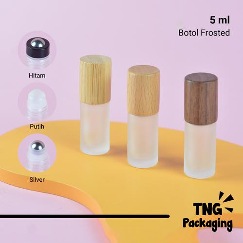 Jual Botol Kaca Roll On 5ml Botol Buram Matte Doff Rollon Stainless ...