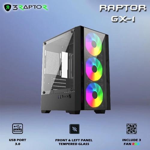 Jual PC CASE RAPTOR GX1 BLACK (3FAN) MATX - Kota Pontianak - Elite ...