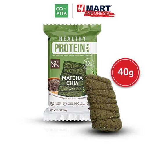 Promo COVITA Healthy Protein Bar Matcha Chia - Camilan Sehat 40g ...