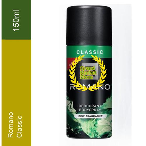 Jual Romano Deodorant Body Spray Fine Fragrance Classic 150Ml ...