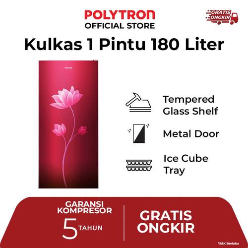 Promo POLYTRON Kulkas 1 Pintu Beauty metal door 180 liter PRB 189 ...