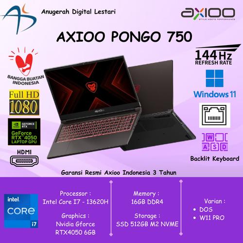 Promo AXIOO PONGO 750 - I7 13620H 16GB SSD 512GB RTX4050 6GB W11 PRO ...