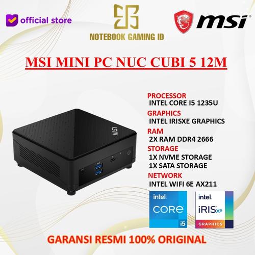 Promo MSI Mini PC Intel NUC Cubi 5 12M i5 1235U - Original Garansi Resmi - BARE Cicil 0% 3x ...