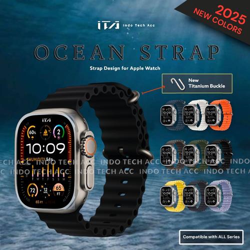 Jual Strap Rubber Ocean Apple Watch ULTRA 9 8 7 6 5 4 SE Tali Jam ...