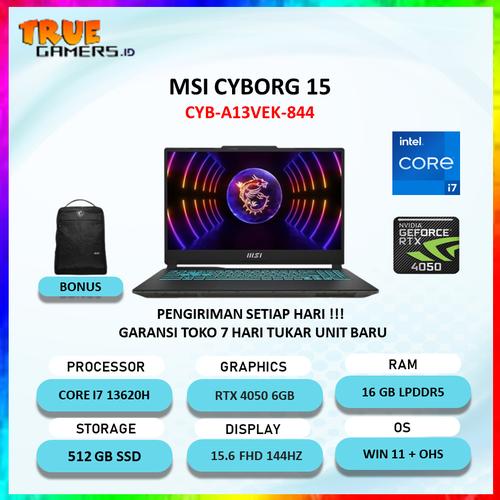 Jual MSI Cyborg 15 A13VEK GeForce RTX 4050 - I7 13620H 16GB 512GB 15.6 ...