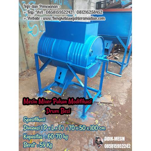 Jual Mesin Mixer Pakan Modifikasi Drum Besi - Kab. Madiun - bengkel las ...