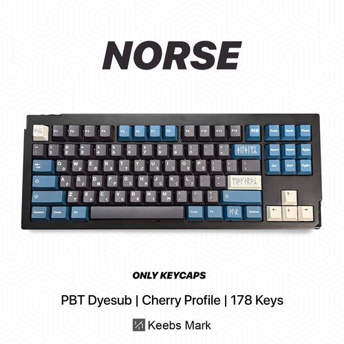 Jual Norse Keycaps PBT Dyesub 178 Keys Cherry Profile Keycaps - Jakarta ...