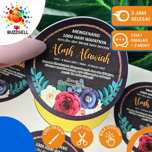 Jual 6-10 sticker label ucapan tahlilan pengajian mengenang wafat ...