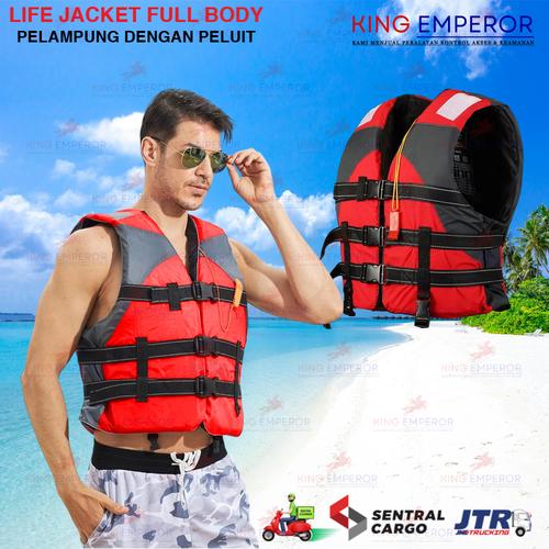 Jual Life Jacket Swimming Water Safety Vest With Whistle / Pelampung ...