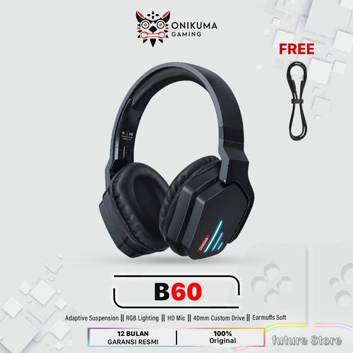 Promo ONIKUMA B60 Headphone Gaming Hitam Wireless Bluetooth Futures ...